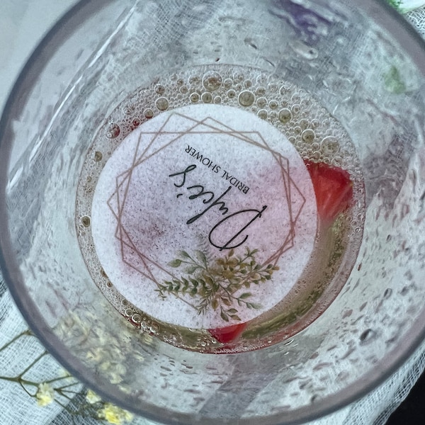 Personalized Edible Drink Topper - Wafer Paper - Your Own Message - Etsy