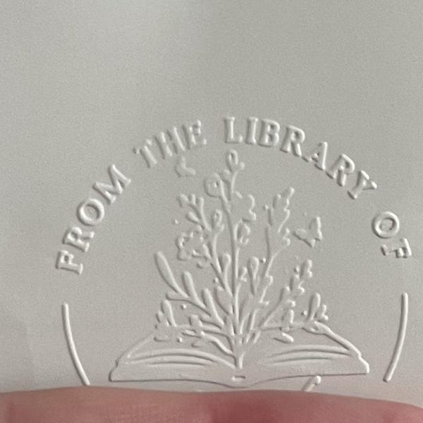 Custom BOOK EMBOSSER STAMP | Personalized Library Stamp | Choose From 5 ...