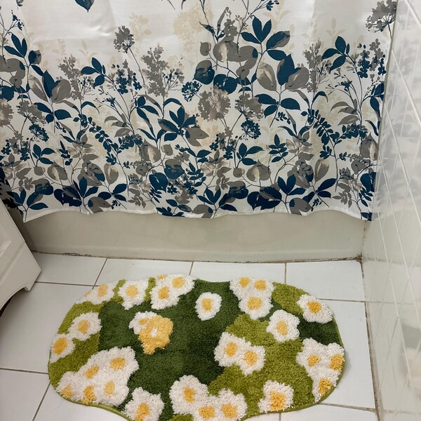 Cute Tulip Flowers Rugs, Garden Bedroom Rug for Girls, Tufted Fluffy ...