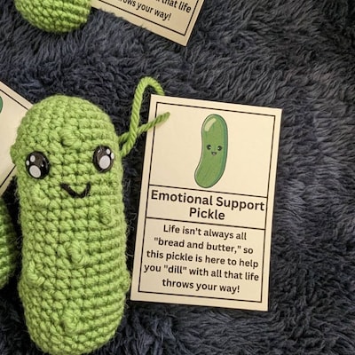 PRINTABLE Emotional Support Pickle Tags, Digital PDF, Market Tags ...