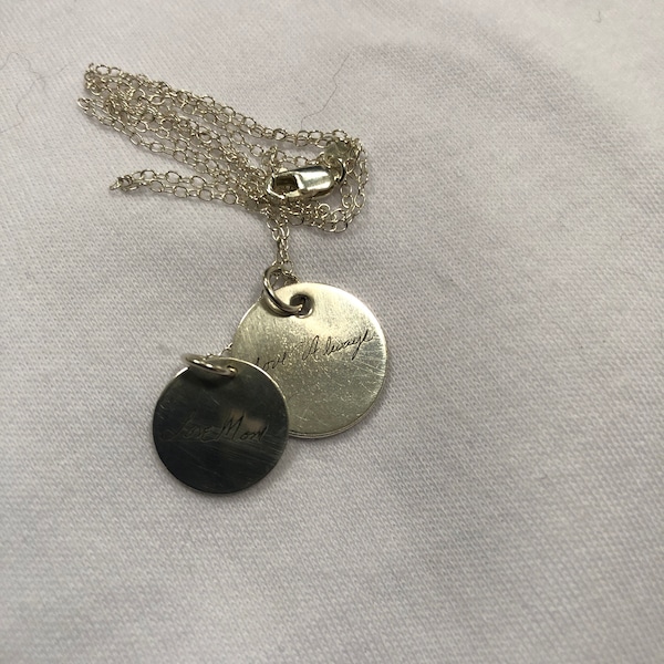 Signature Necklace • Signature Jewelry • Handwriting Jewelry • Actual ...
