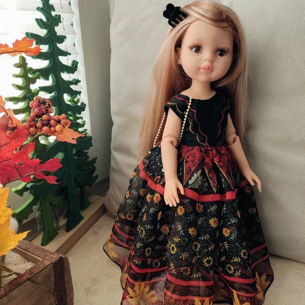 Embroidered Dress for Doll Effner Little Darling, Paola Reina. Handmade ...