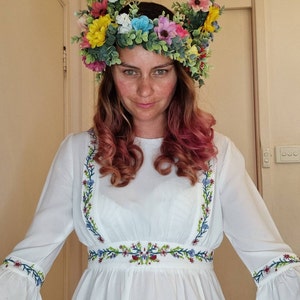 Midsommar May Queen Crown, Flower Crown With Arch, Giant Flower Crown ...