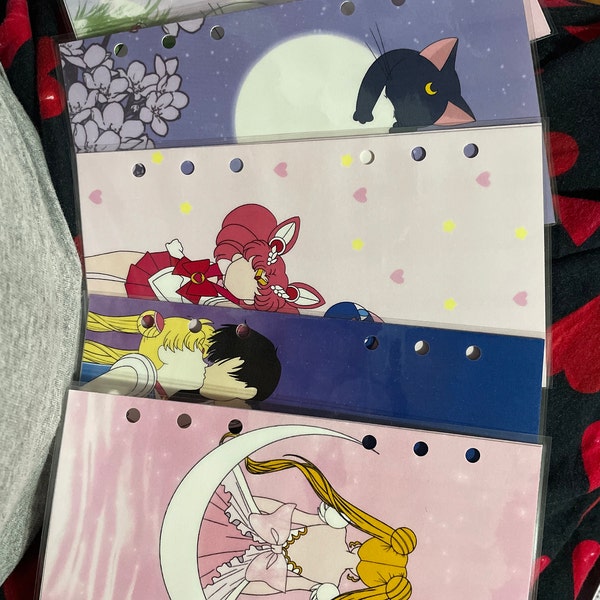 Printable Anime Cash Envelopes Vertical Set of 5, Dave Ramsey Inspired ...