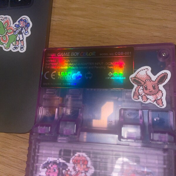 Gameboy Color Original Style Custom Rear Sticker / Label - Full ...
