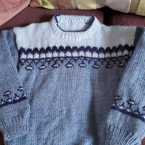 Bicycle Sweater Knitting Pattern PDF Download to Fit Children's Size 20 ...