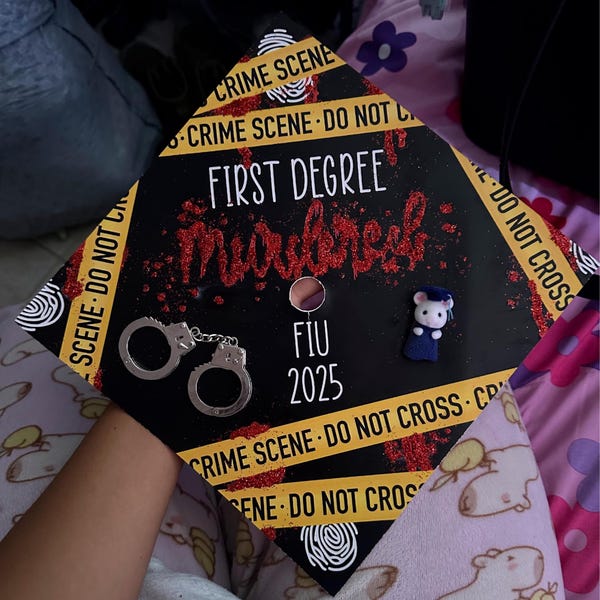 Custom "alphabet Border" Graduation Cap Topper, Teacher Graduation Cap ...