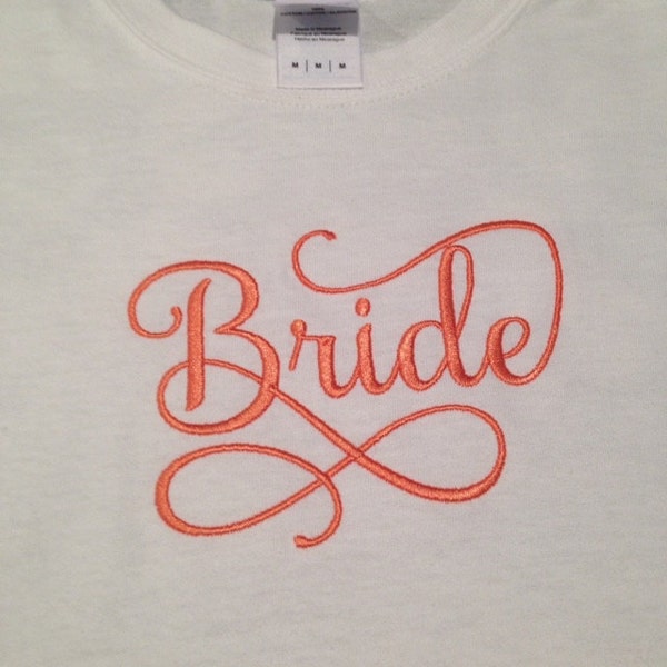 Bride Machine Embroidery Word Design - 3 Sizes - Etsy