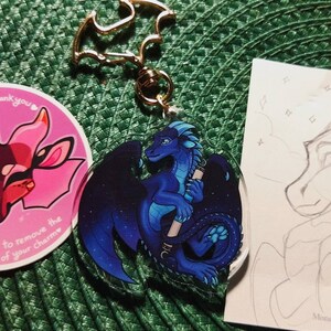 Starflight Wings of Fire Wof Double Sided Acrylic Charm Keychain Dragon ...