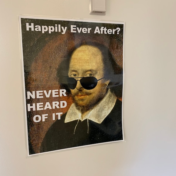 Shakespeare Print, Funny Shakespeare Poster, English Classroom Decor ...
