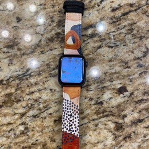 Rustic Abstract Shapes Apple Watch Band Series 3 4 5 6 7 8 SE 38mm 40mm ...