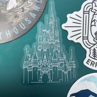 Cinderella Castle Clear Sticker Walt Disney World Sticker Disney Castle ...