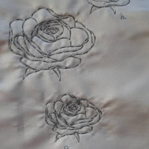 Rose Embroidery Design, One Line Embroidery Design, One Line Flower ...