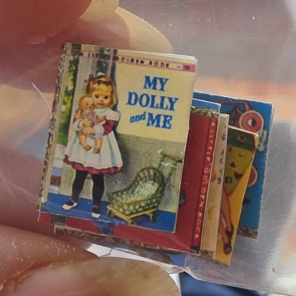 Doll Covers - 6 Little Golden Books - Dollhouse Miniature - 1:12 Scale ...