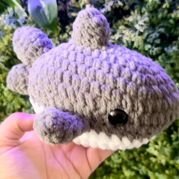 Baby Shark Crochet Pattern, Low Sew Amigurumi Shark Pattern, Shark ...