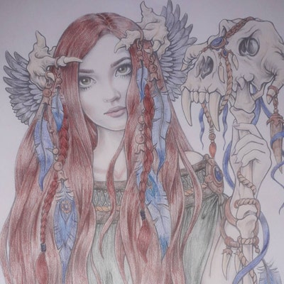 The Oracle Mariola Budek Premium Coloring Page Printable Adult ...