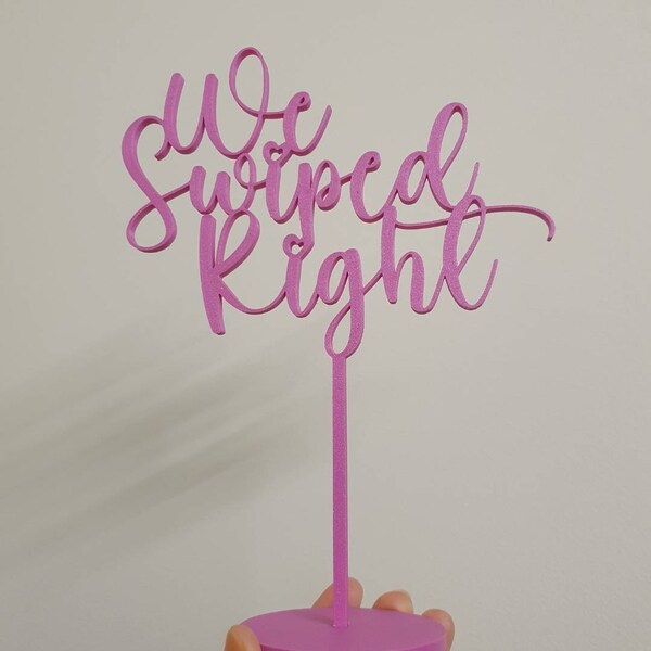 We Swiped Right - Tinder Wedding Cake Topper / Table Decoration - Etsy