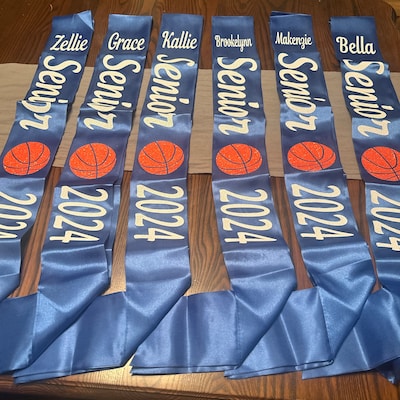 Senior Sash With Name and School Letters - Etsy