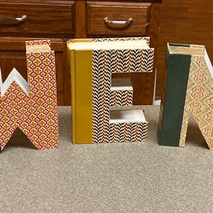 BOOK LETTERS, Vintage Book, Book Cut Into Alphabet, Book Art, Book ...