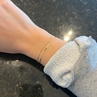 Solid 14K Gold ITALIAN Herringbone, 1.25mm Spring Ring Clasp, 2.5mm ...