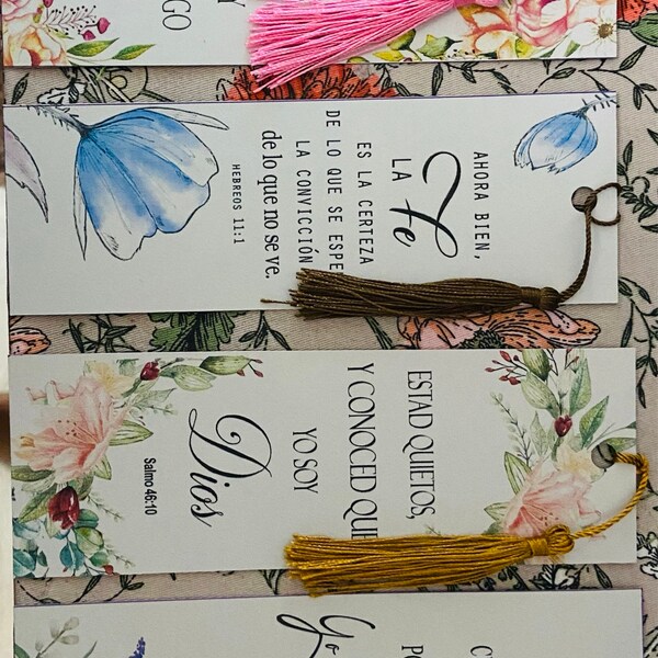 Spanish Bible Bookmarks, Printable Set of 8, 7 X 2.5 Inches, Instant ...