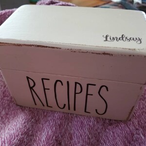 SUNFLOWER Recipe Box Hand Painted Custom Wood Box 4 X 6 | Etsy