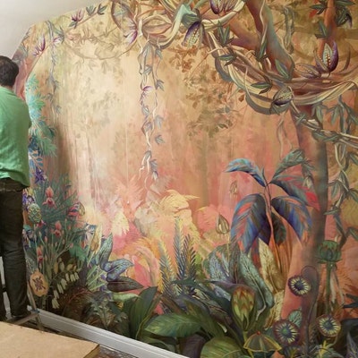 Tropical Forest Mural Wallpaper Repeat Home Decor Wall - Etsy