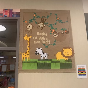 Monkey Bulletin Board Classroom Bulletin Board Set Jungle | Etsy