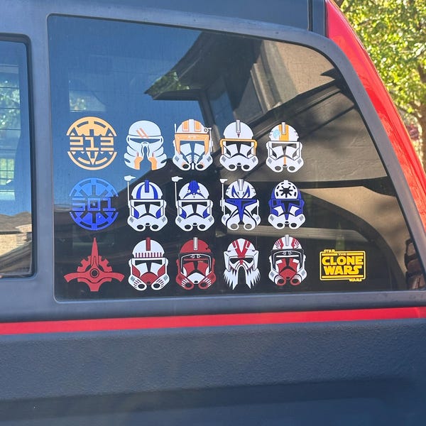 Star Wars 501st Legion Emblem METALLIC Blue or White Permanent Vinyl ...