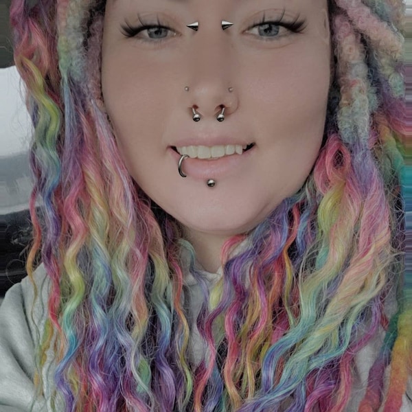 Lace-wrapped Dreadlocks Hair Accessory - Ring Barrette With Wooden ...