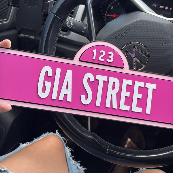 Personalized Name Street Sign: Custom 3D Printed Desk or Wall Decor - Etsy