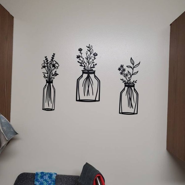 Spring Flower Metal Wall Decor, Unique Design Flower Art, Home Decor ...