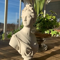Young Lady Bust Sculpture Female Antique Art Statue in - Etsy Canada