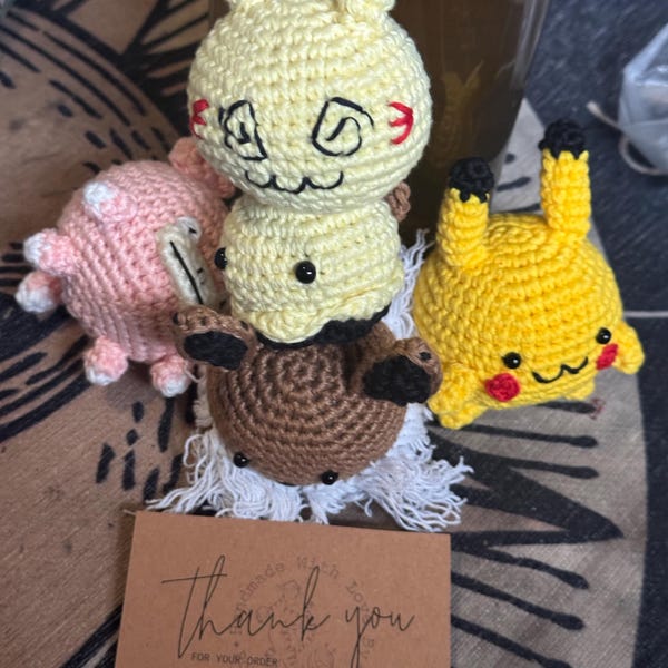 Mini Pokémon, Custom Pokemon Crochet Doll, Pokemon Handmade Doll ...