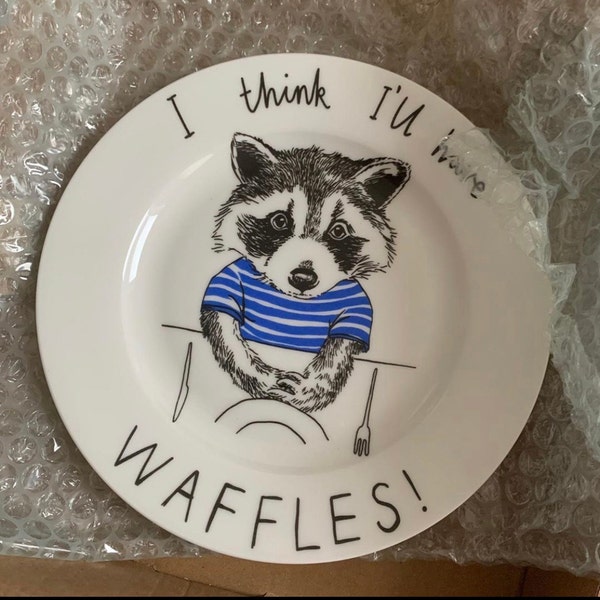 I Think I'll Have Waffles! Side Plate - Etsy