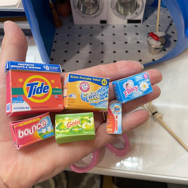 1 6 Scale, 8 Items Baking Set - Printable Dollhouse Baking Set With ...