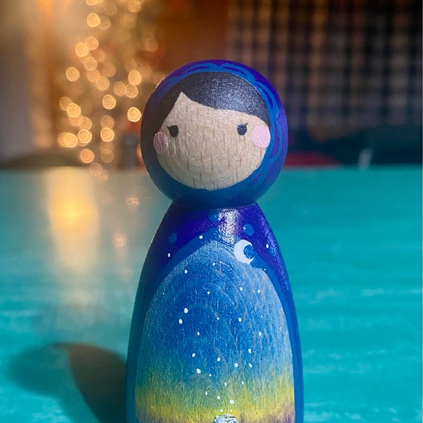 Star Constellation Peg Doll Hand Painted CE - Etsy