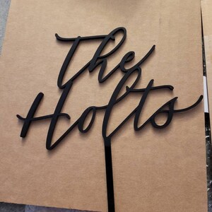 Boho Rattan Cake Topper, Mr and Mrs Cake Topper, Last Name Cake Topper ...