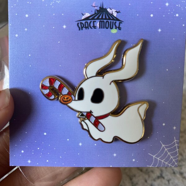 Zero the Ghost Dog Pin - Holiday Edition - Etsy