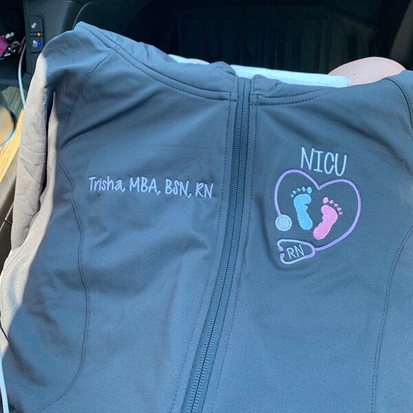 NICU Nurse Jacket | Labor and Delivery Jacket | RN Zip Sweatshirt ...