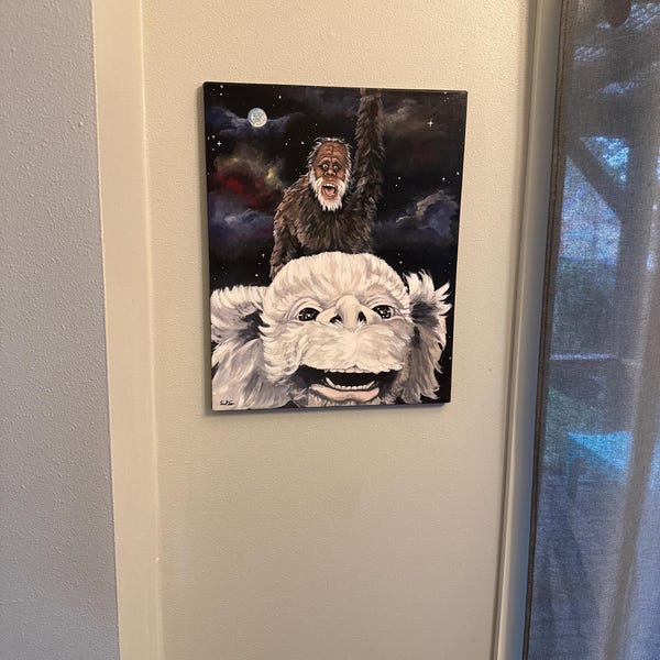 Sasquatch Savior - Bigfoot - High Quality Canvas Print With Hand ...