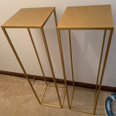 SALE 24/32/40 Modern Rectangle Stand Metal Gold Geometric Vase/metal ...