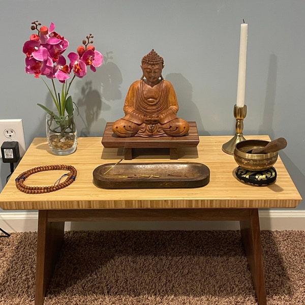 Table Top Altar Beautifully Made Out of Solid Maple and Walnut. 2 Tier ...