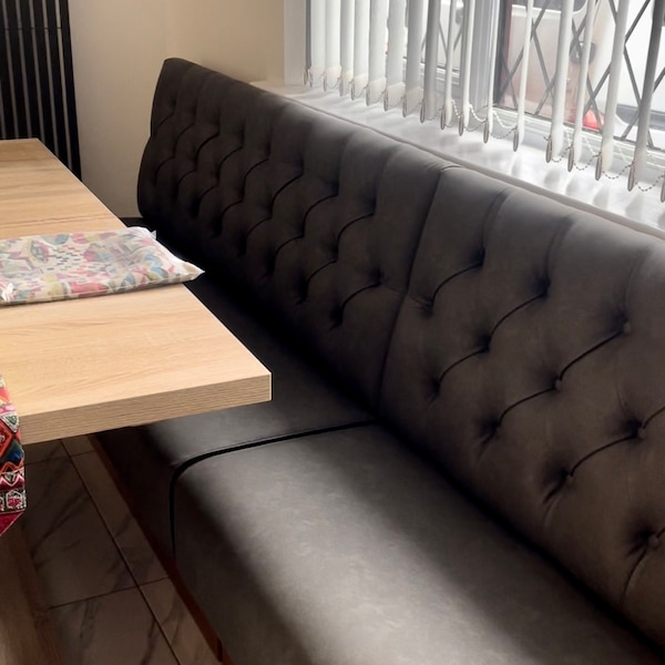 Modular Fluted Back Banquette Fitted Bench Booth Seating - Cafe ...