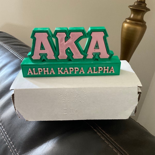 Alpha Kappa Alpha AKA Pink and Green Keychain Bag Tag - Etsy