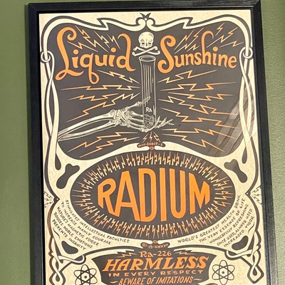 Liquid Sunshine Radium Poster Hand Illustrated and Designed by Madame ...