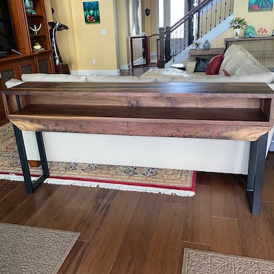 Cherry River Console Table With Blue Resin/epoxy - Etsy