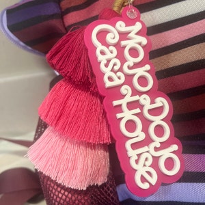 Mojo Dojo Malibu Doll Inspired Keychain With Jumbo Tassels, Hot Pink ...