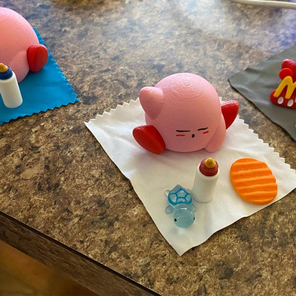 Derpy Kirby Custom Amiibo new Design With Accessory Pack - Etsy