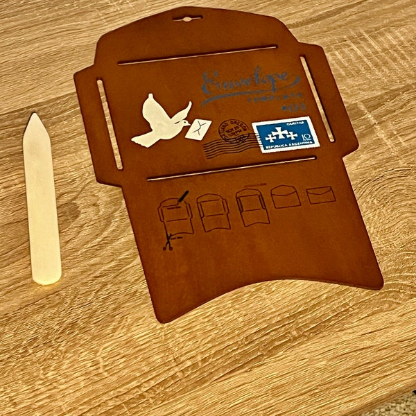 Wood Envelope Template Handmade Wooden Pendant for Box/paper Bag ...